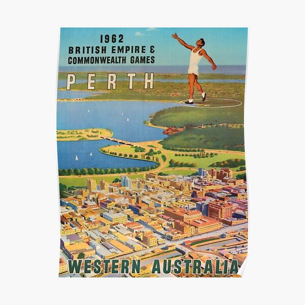 "Perth Australia Vintage Travel Poster | Australian Tourism Art Poster ...