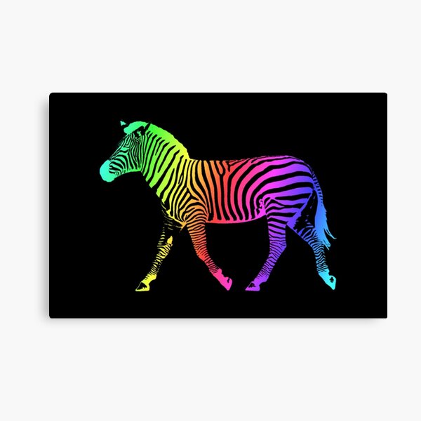 "Colorful Inverted Rainbow Zebra" Canvas Print for Sale by DebiDalio ...