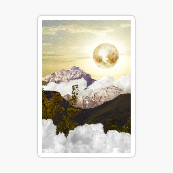 "Digital Collage - Digital Art - The View" Sticker for Sale by ...