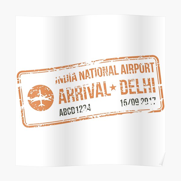 "India - Passport Stamp" Poster for Sale by Sejmen | Redbubble