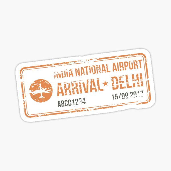 "India - Passport Stamp" Sticker for Sale by Sejmen | Redbubble