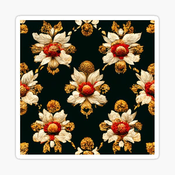 "Floral Maximalist XIV" Sticker for Sale by peggieprints | Redbubble