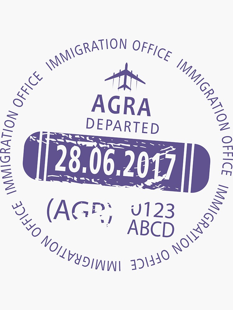 "India - Passport Stamp" Sticker for Sale by Sejmen | Redbubble