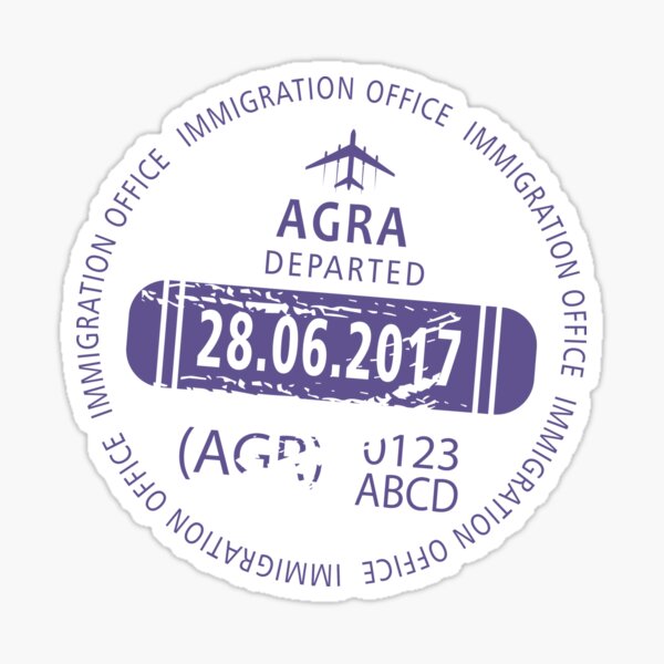 "India - Passport Stamp" Sticker for Sale by Sejmen | Redbubble