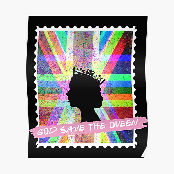 "Trippy Queen "God Save the Queen" Punk" Poster for Sale by raccoonbox ...