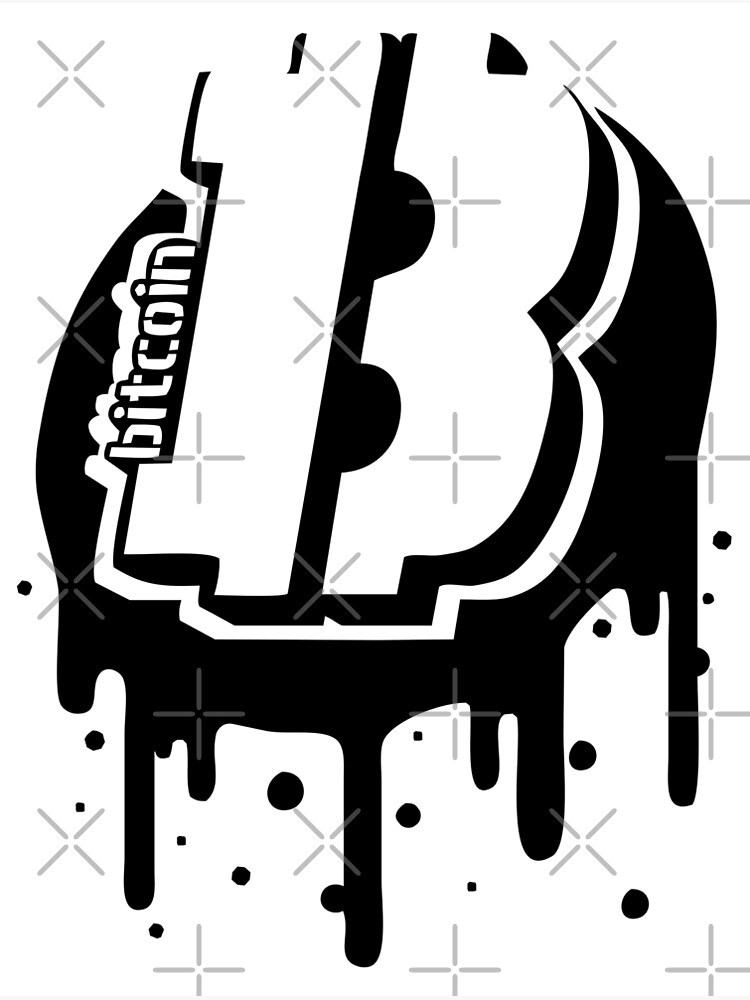 "Bitcoin Logo Graffiti stencil." Poster by lucidhouse | Redbubble