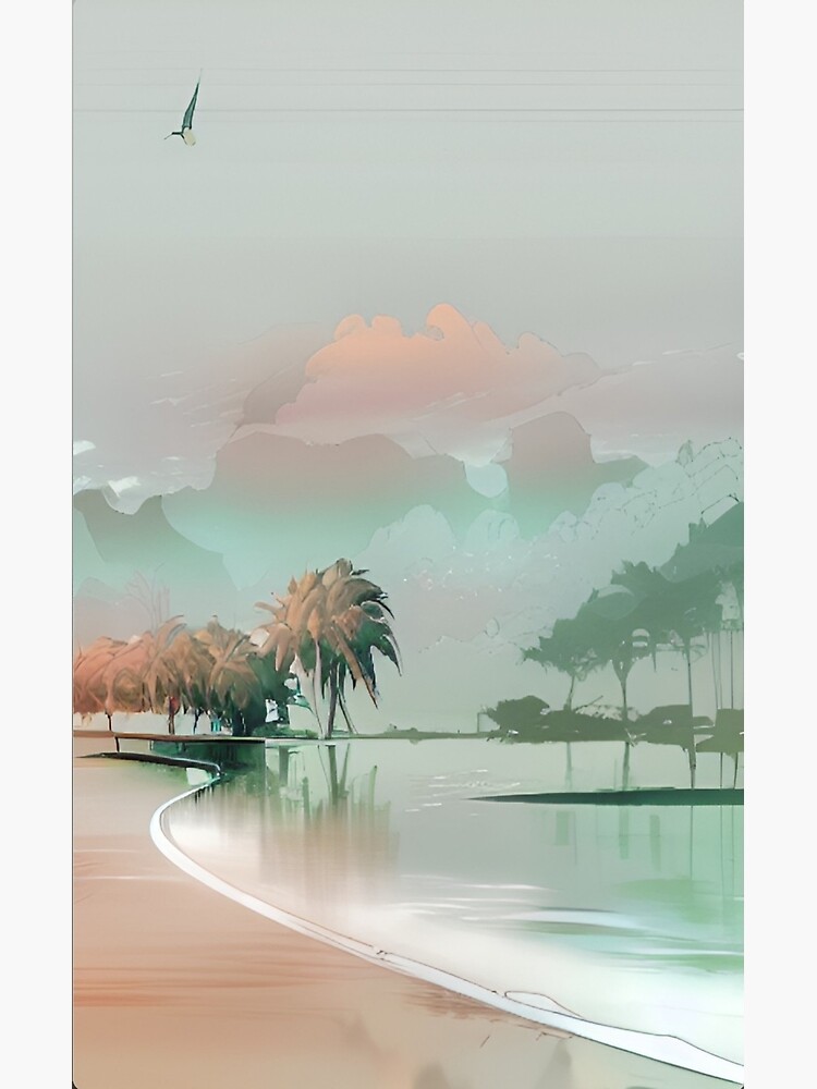 "90s Nostalgia Retro Vaporwave Fantasy Futuristic Retro Landscape ...