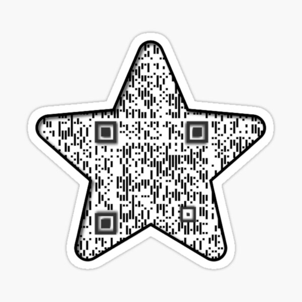 "star qr code " Sticker for Sale by Top-artistO | Redbubble