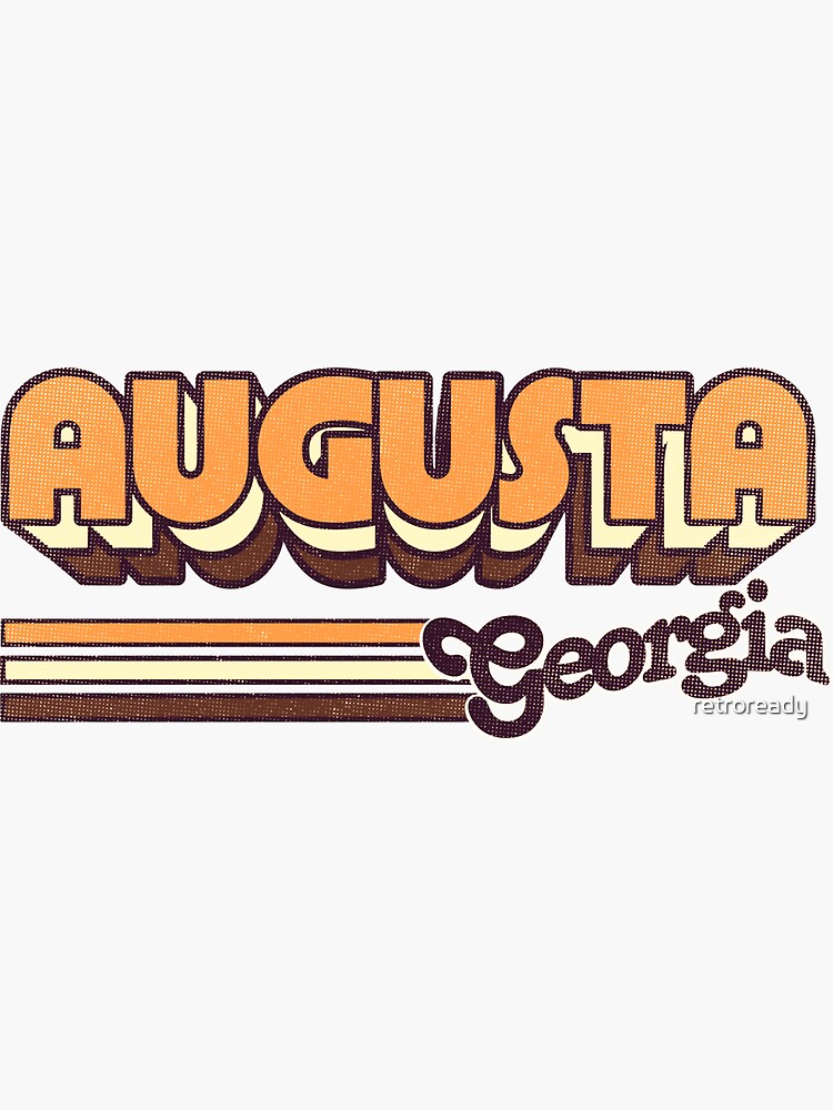 "Augusta, GA | City Stripes" Sticker for Sale by retroready | Redbubble