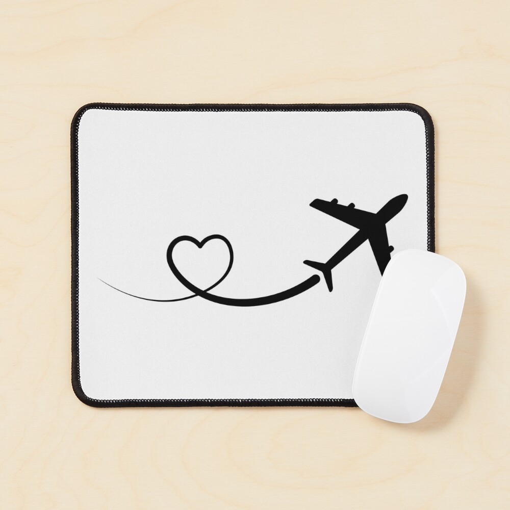 "Airplane Heart Loop" Sticker for Sale by imoaha | Redbubble