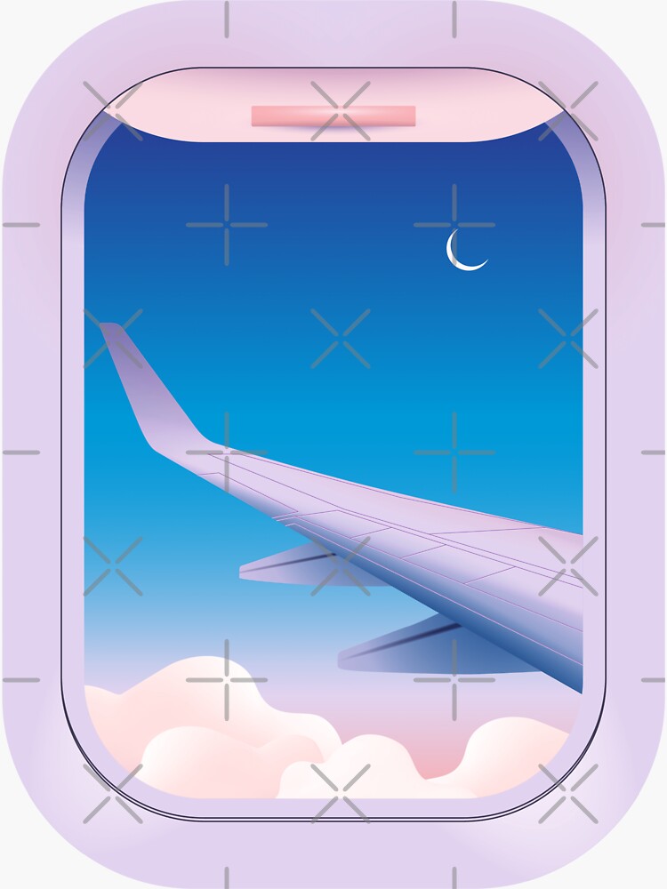 "Airplane Window" Sticker for Sale by imoaha | Redbubble