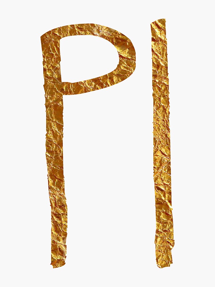 "Pi -- gold foil" Sticker by darcy23 | Redbubble