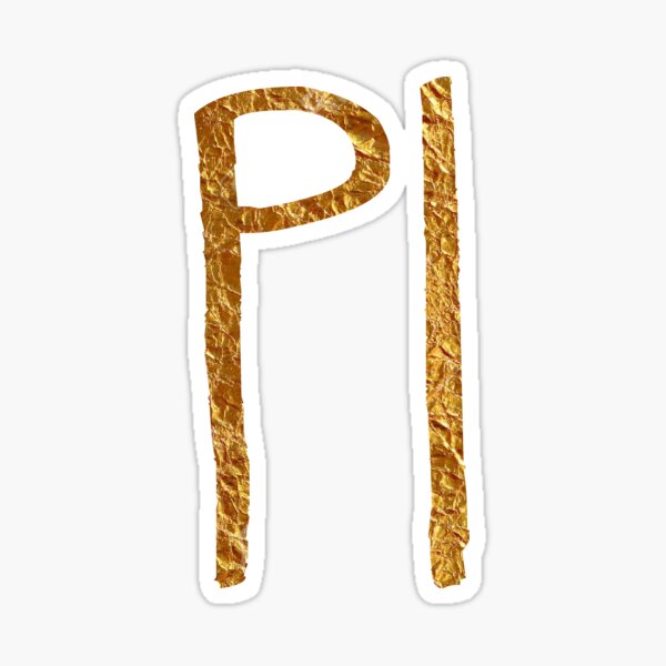 "Pi -- gold foil" Sticker by darcy23 | Redbubble
