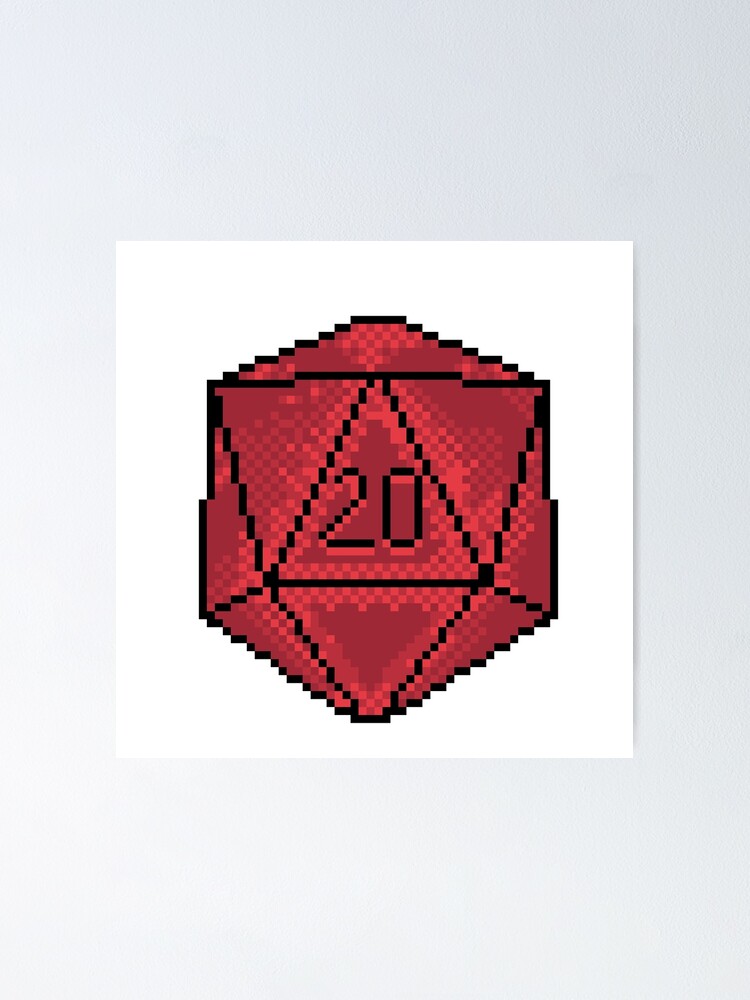 "Pixel D20" Poster for Sale by emmaffion | Redbubble