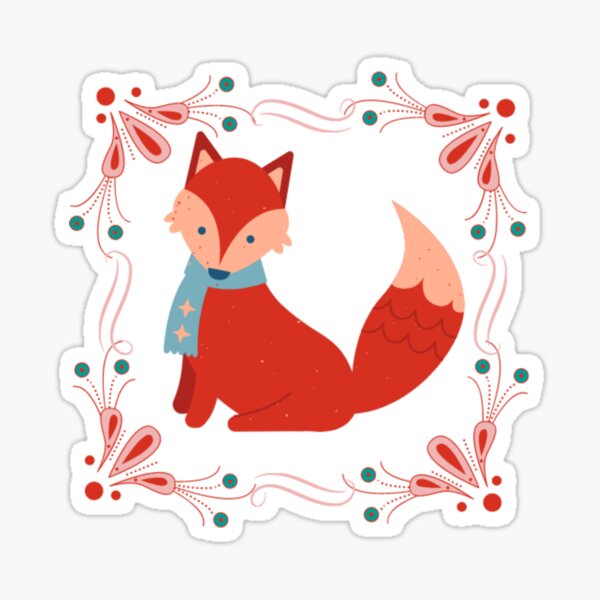 "CUTE FOXY" Sticker for Sale by Vucko021 | Redbubble