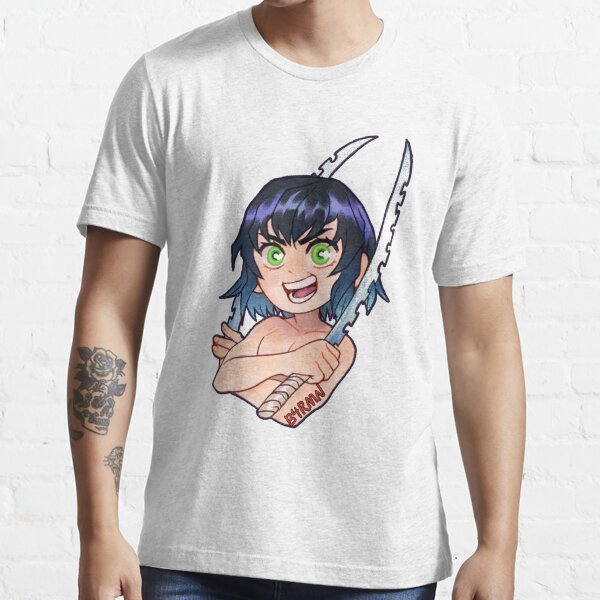 "Inosuke mask off" T-shirt for Sale by b4rmn | Redbubble | kimetsu no ...