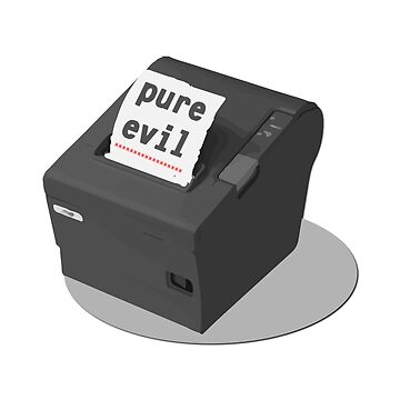 "Evil Kitchen Printer! " Sticker for Sale by 9thPanCulinary | Redbubble