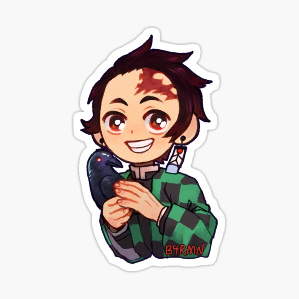 "Tanjiro (happy)" Sticker for Sale by b4rmn | Redbubble