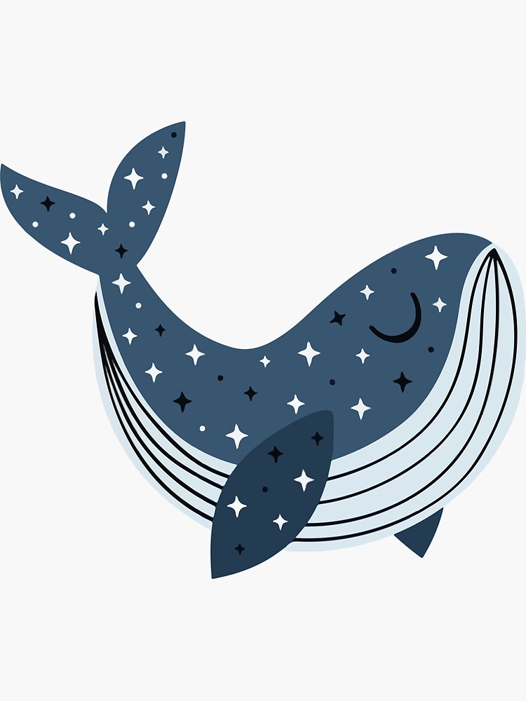 "Fish Cartoon Whale" Sticker for Sale by MKs-stickers | Redbubble