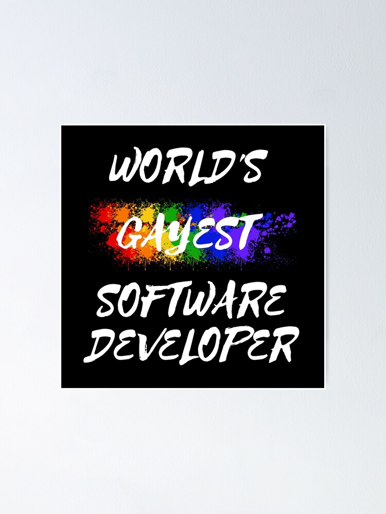 "World's Gayest Software Developer LGBT Joke With Rainbow Colors In ...