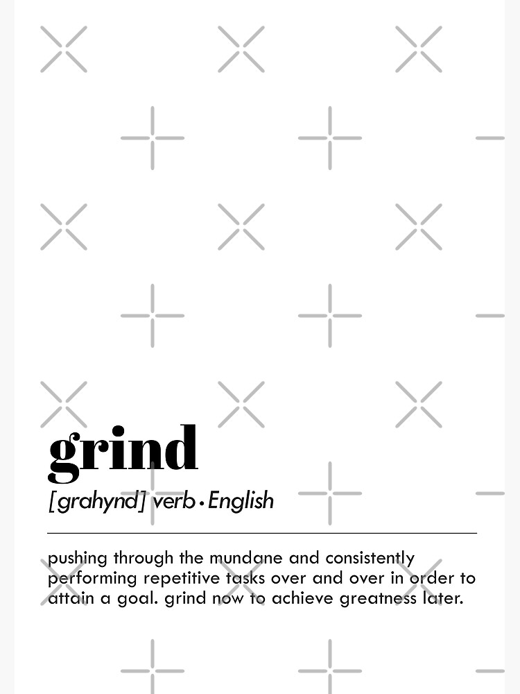"Grind Word Definition Office Décor Print , Definition of a word , Word ...