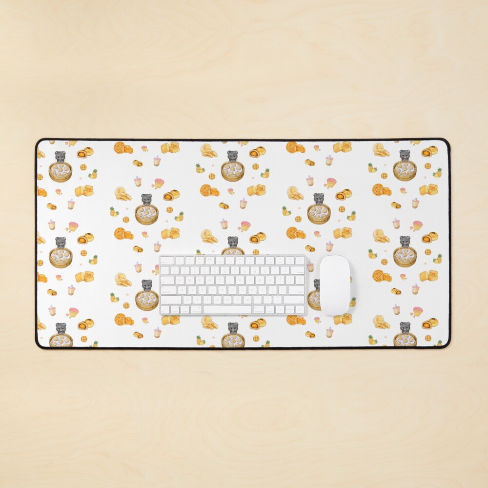 "Taiwanese Food 黑熊與台灣美食插畫 - Bubble Tea, Mooncakes, Pineapple Cake, Sky ...