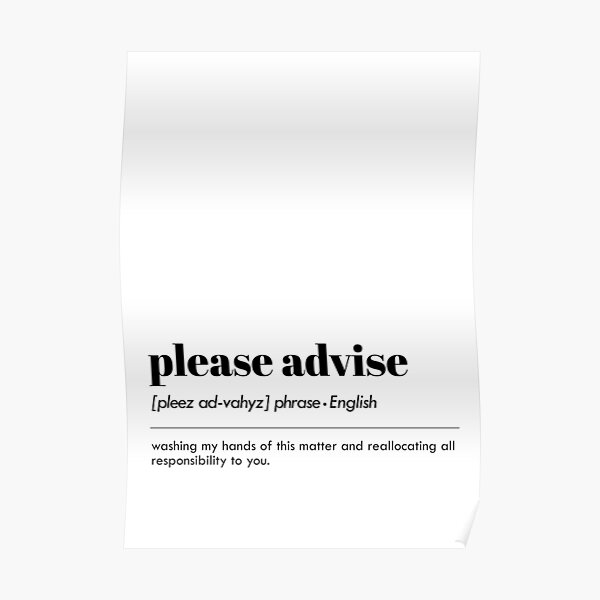 "Please advise Word Definition Office Décor Print , Definition of a ...