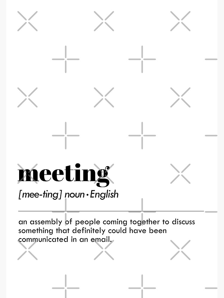 "Meeting Word Definition Office Décor Print , Definition of a word ...