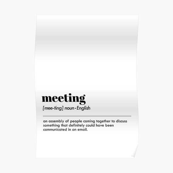 "Meeting Word Definition Office Décor Print , Definition of a word ...