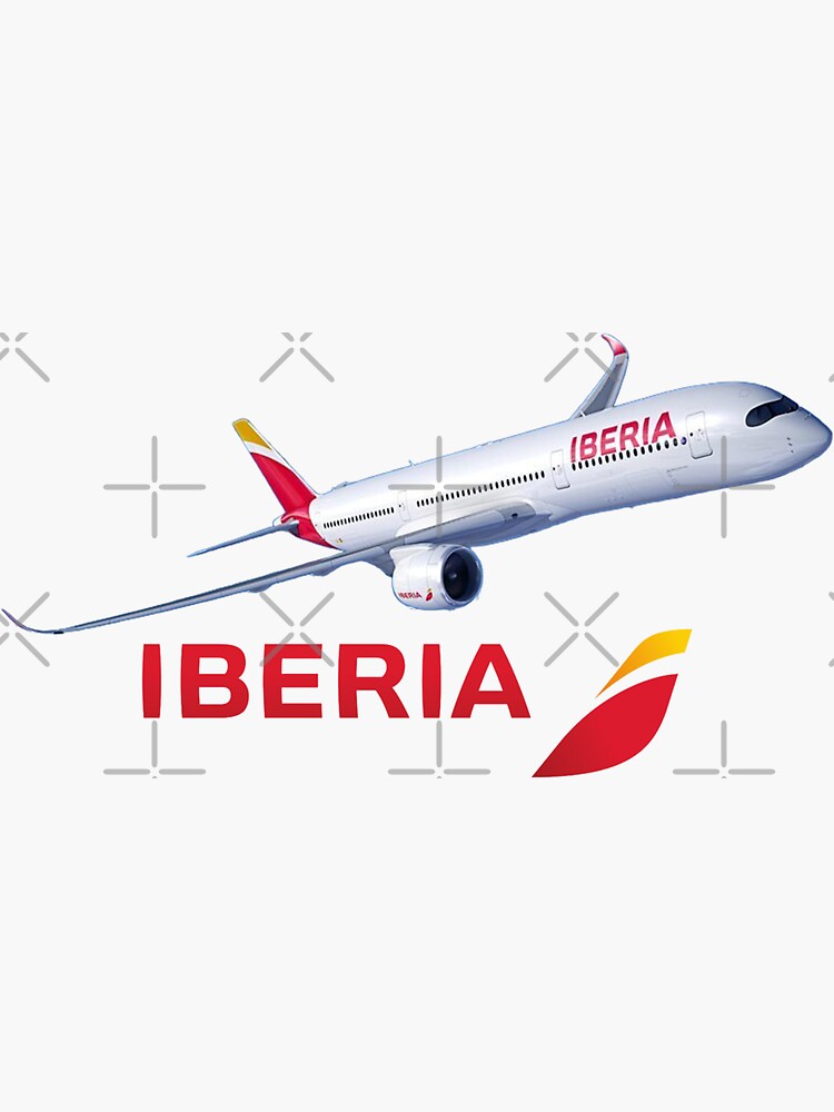 "Iberia Airlines Airbus A350 Airplane" Sticker for Sale by ...