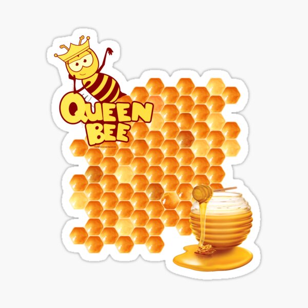 "happy queen bee" Sticker for Sale by IDEA-STORE | Redbubble