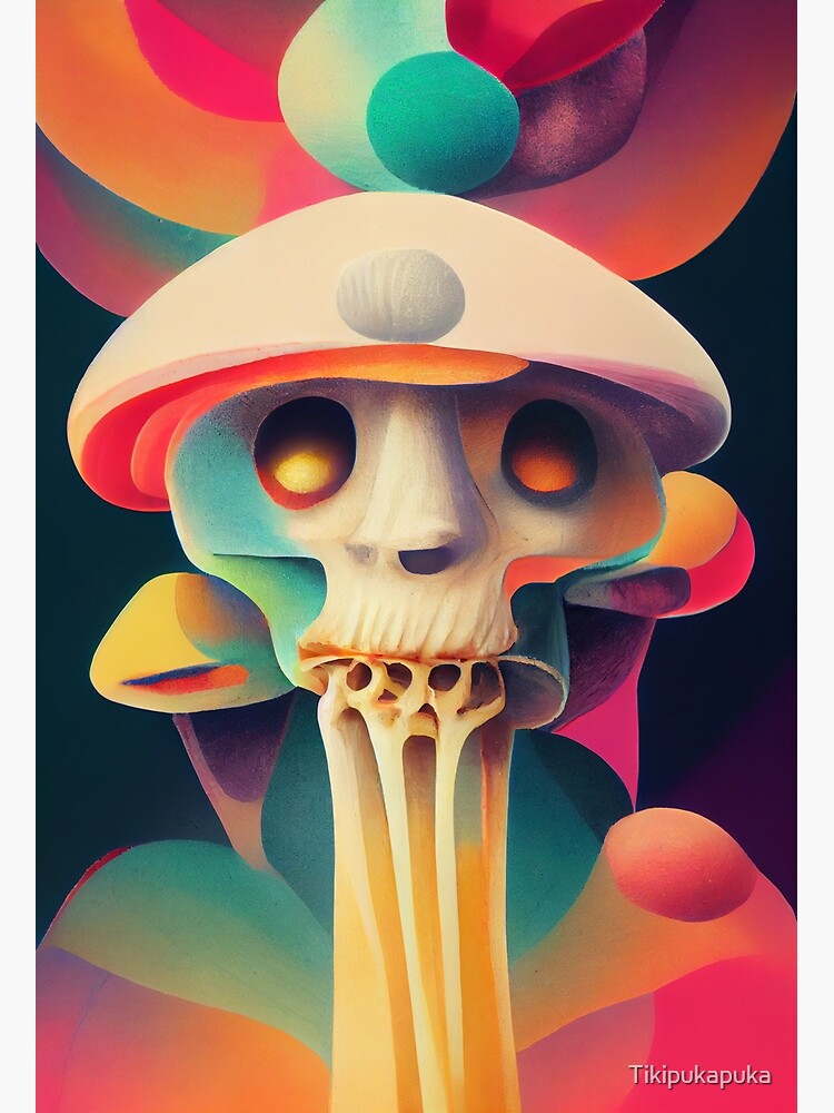 "Trippy skeleton" Poster for Sale by Tikipukapuka | Redbubble