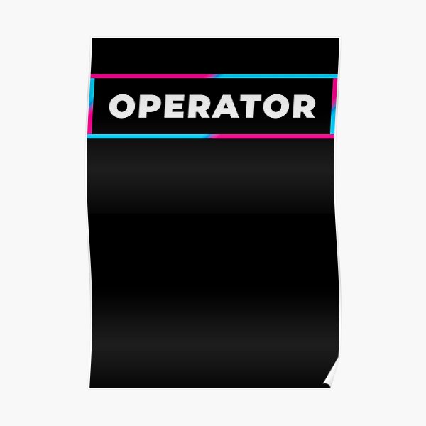 "Operator retro gradient frame" Poster for Sale by SVPOD | Redbubble