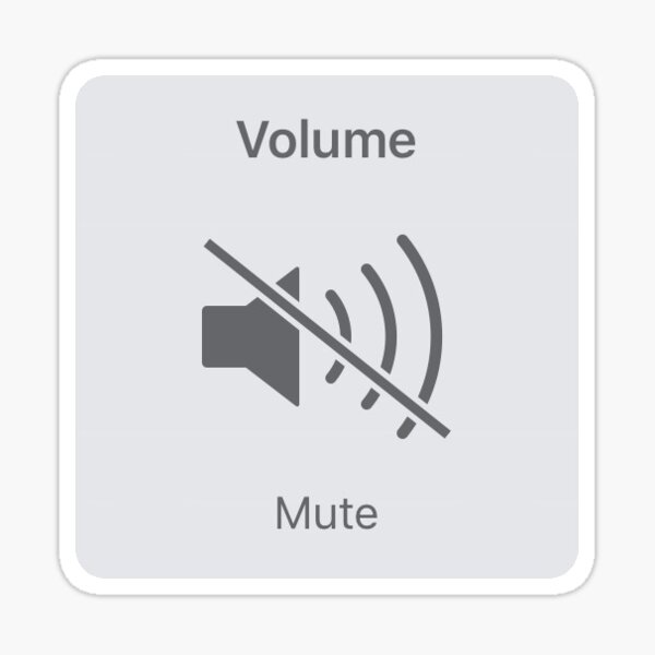 "Mute Icon" Sticker by Tyler418 | Redbubble