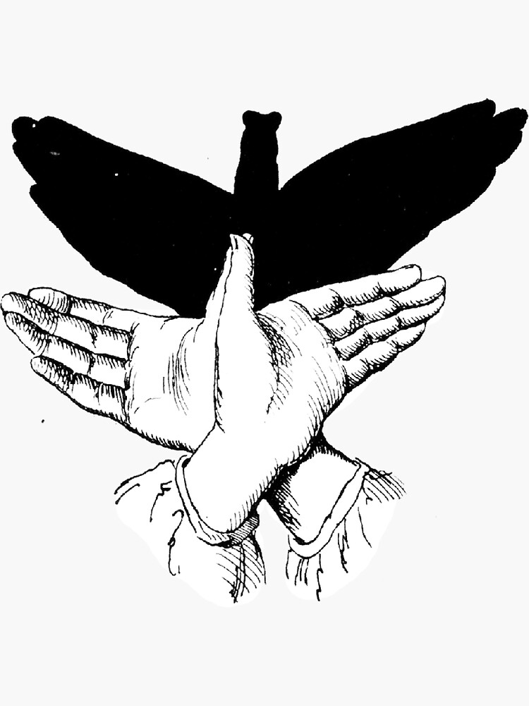 "Bird Dove Shadow Hand Puppet " Sticker for Sale by TheHippieHobbit ...
