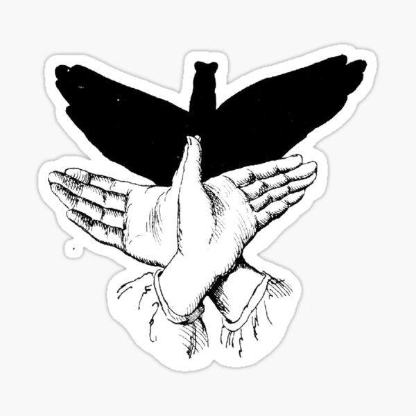 "Bird Dove Shadow Hand Puppet " Sticker for Sale by TheHippieHobbit ...