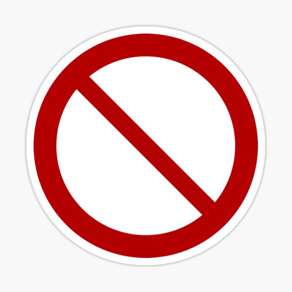 "Ban Symbol" Sticker for Sale by Symbolical | Redbubble