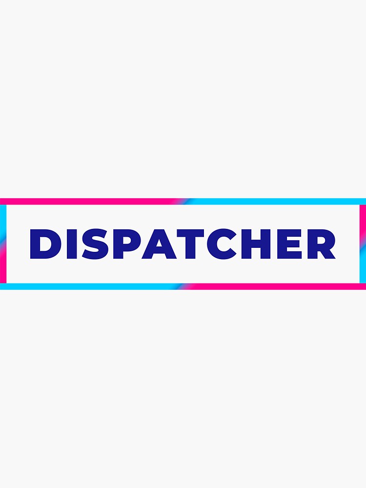 "Dispatcher retro colorful frame" Sticker for Sale by SVPOD | Redbubble