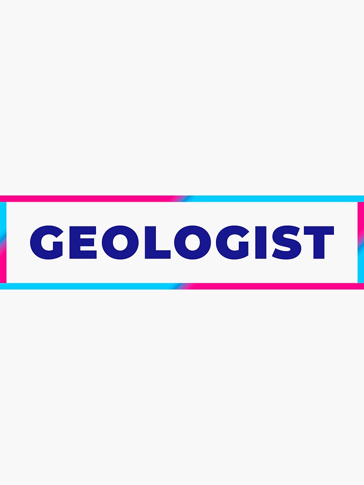 "Geologist retro colorful frame" Sticker for Sale by SVPOD | Redbubble