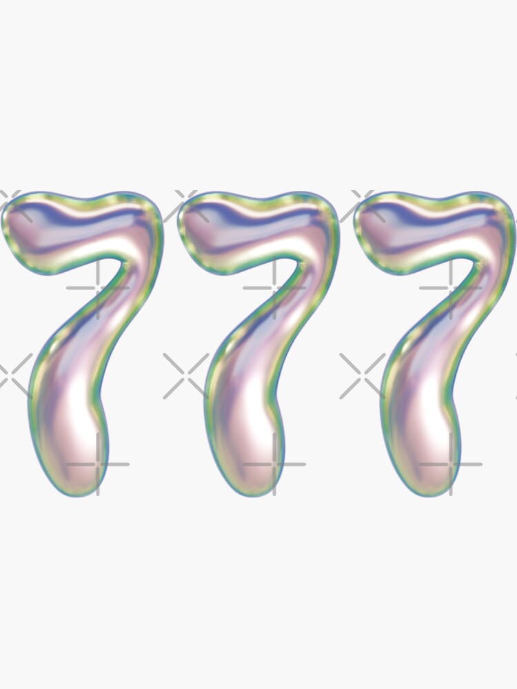 "777" Sticker for Sale by Hilosh | Redbubble