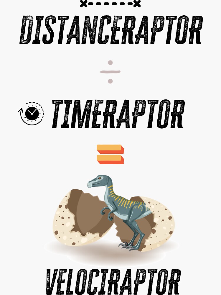"velociraptor math " Sticker for Sale by Zakaria-4 | Redbubble