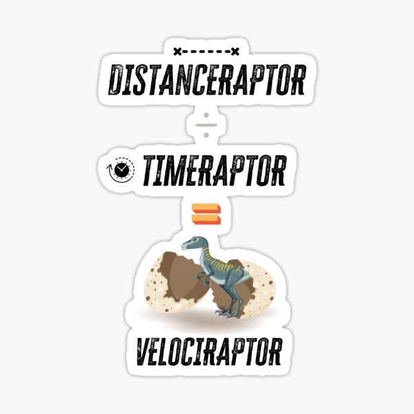"velociraptor math " Sticker for Sale by Zakaria-4 | Redbubble