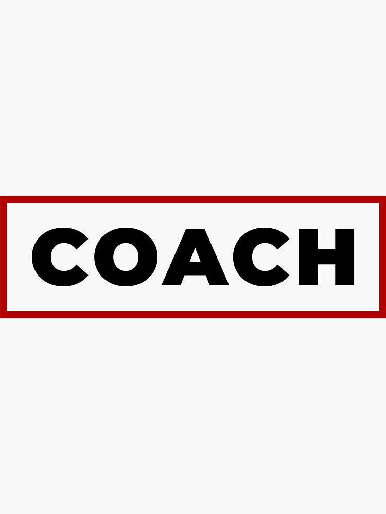 "Coach with red frame" Sticker for Sale by SVPOD | Redbubble