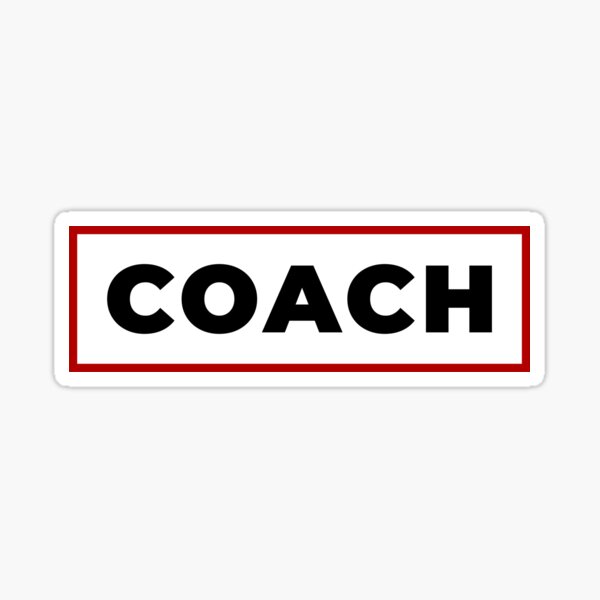 "Coach with red frame" Sticker for Sale by SVPOD | Redbubble
