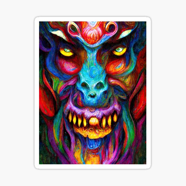 "Halloween demon 22" Sticker for Sale by CEVmemories | Redbubble