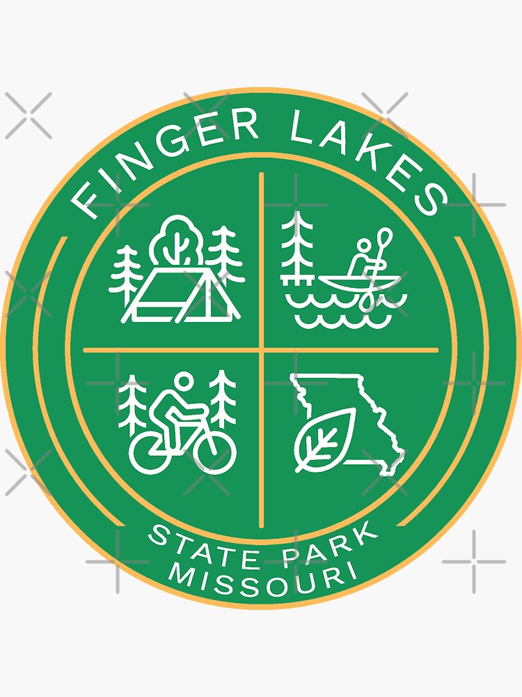 "Finger Lakes State Park Heraldic Logo" Sticker for Sale by VanyaKar ...