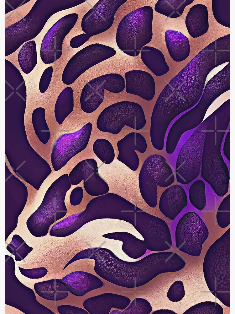 "Cheetah Skin Pattern - Light & Dark Purple - Illustrated Digital ...