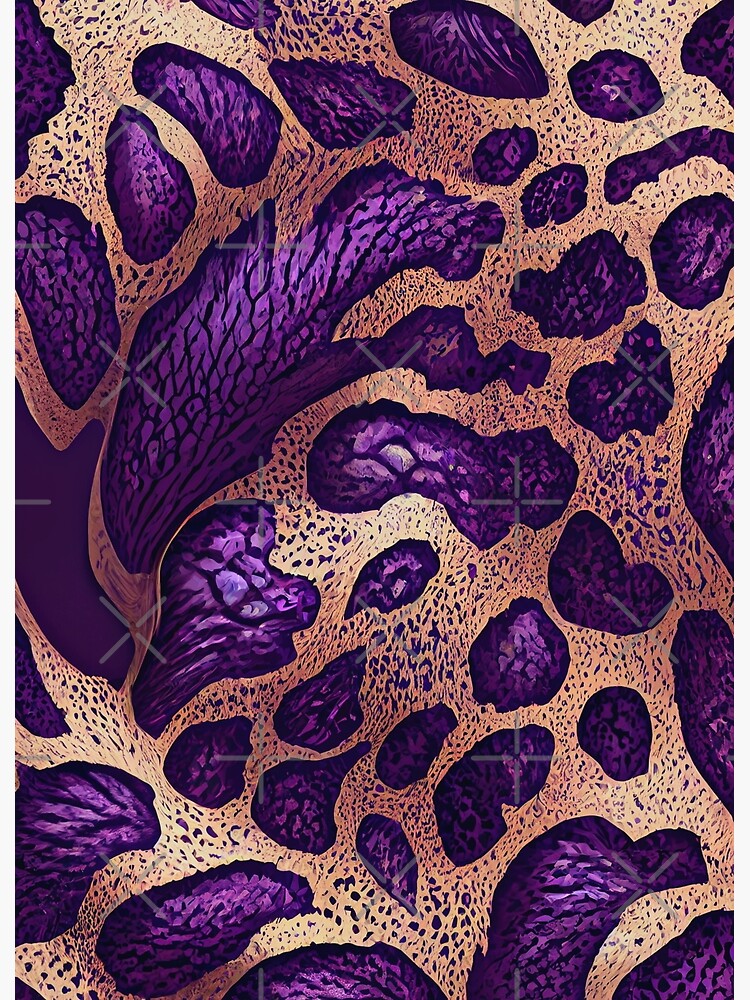 "Cheetah Skin Pattern - Light & Dark Purple - Illustrated Digital ...
