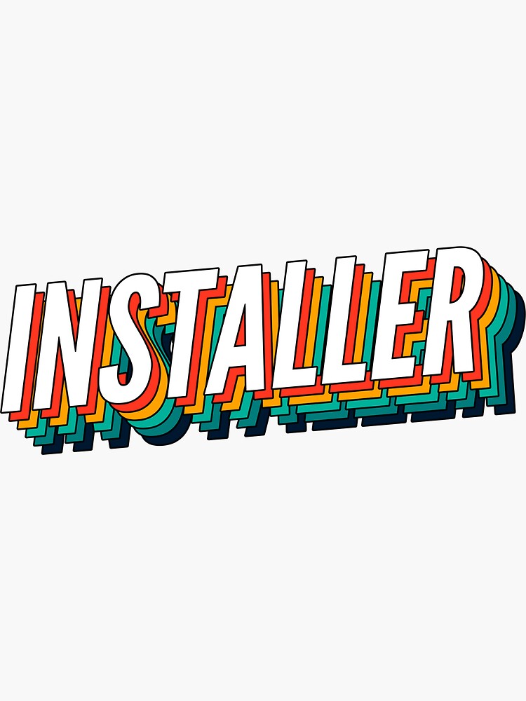 "installer Retro Vintage Label For The Best installer " Sticker for ...