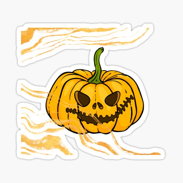 "scary pumpkin" Sticker for Sale by clubart80s | Redbubble
